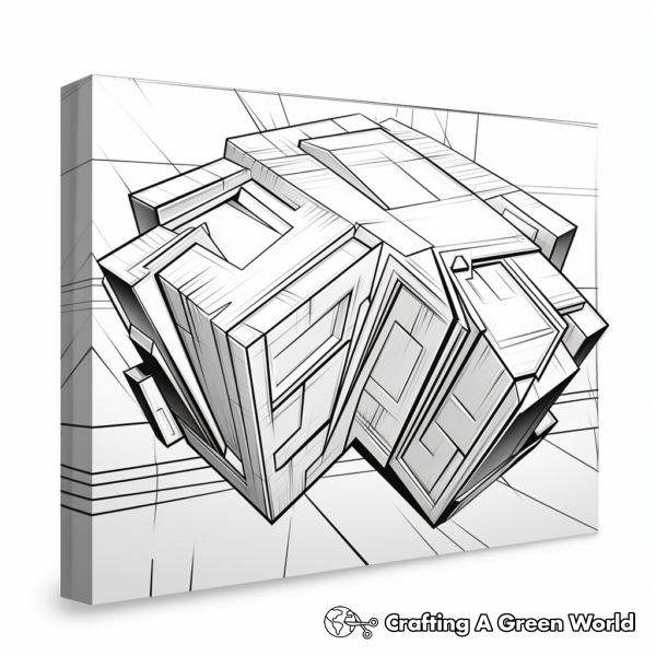 3d Geometric Design Coloring Pages - Free & Printable!