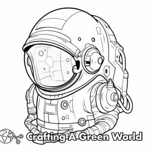 Astronaut Helmet Coloring Pages - Free & Printable!