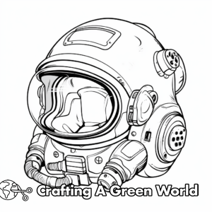 Astronaut Helmet Coloring Pages - Free & Printable!
