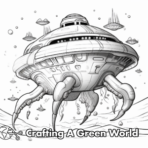 Alien Spaceship Coloring Pages - Free & Printable!