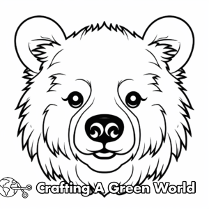 Bear Face Coloring Pages - Free & Printable!