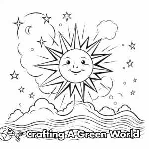 Sun Moon And Stars Coloring Pages - Free & Printable!