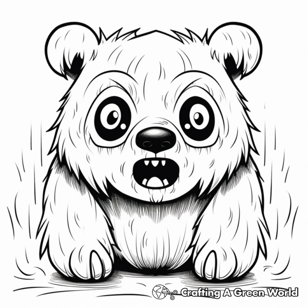 Scary Bear Coloring Pages - Free & Printable!