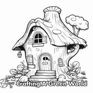 Gnome House Coloring Pages - Free & Printable!