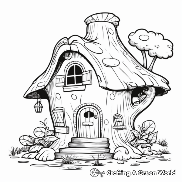 Gnome House Coloring Pages - Free & Printable!