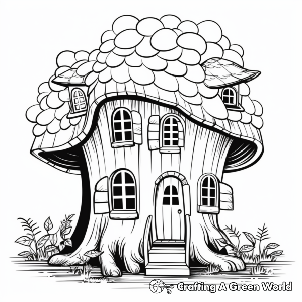 Gnome House Coloring Pages - Free & Printable!