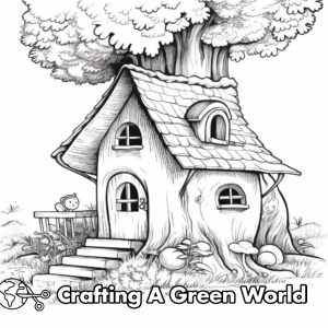 Gnome House Coloring Pages - Free & Printable!