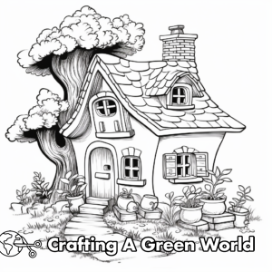 Gnome House Coloring Pages - Free & Printable!