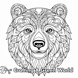 Bear Head Coloring Pages - Free & Printable!