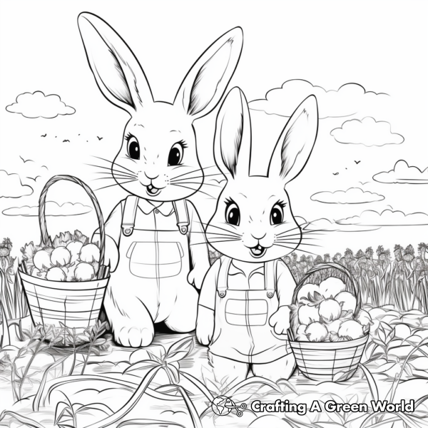 Bunny Family Coloring Pages - Free & Printable!