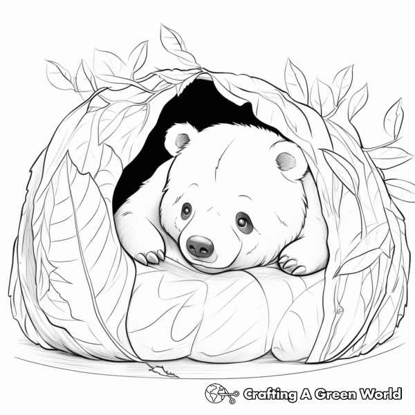 Hibernating Bear Coloring Pages - Free & Printable!