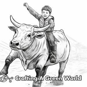 Bull Riding Coloring Pages - Free & Printable!