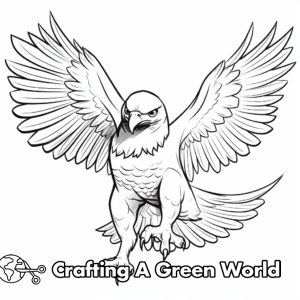 Flying Eagle Coloring Pages - Free & Printable!