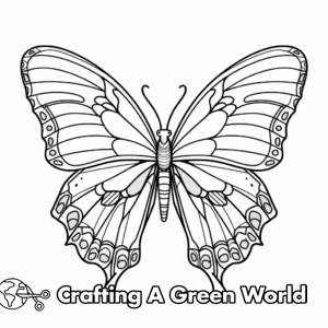 Blue Morpho Butterfly Coloring Pages - Free & Printable!