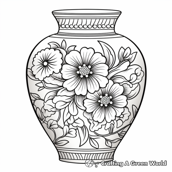 Empty Vase Coloring Pages - Free & Printable!