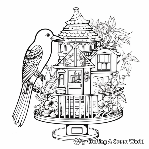 Bird Cage Coloring Pages - Free & Printable!