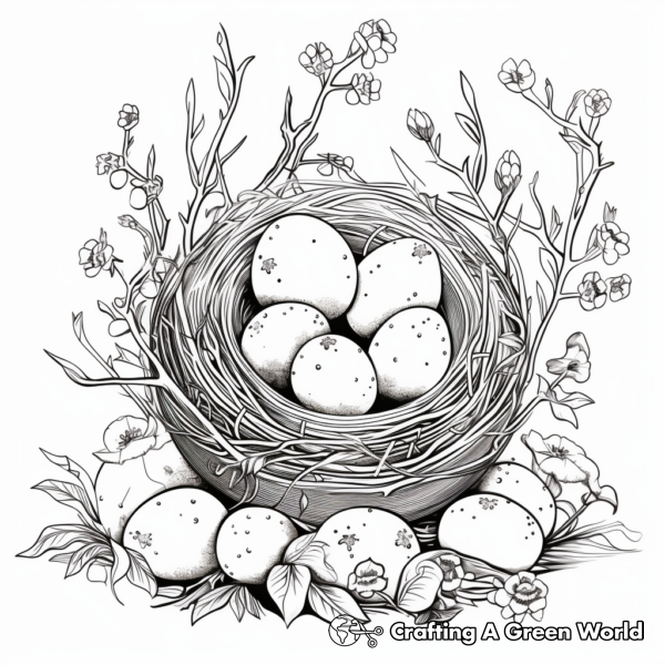 N Is For Nest Coloring Pages - Free & Printable!