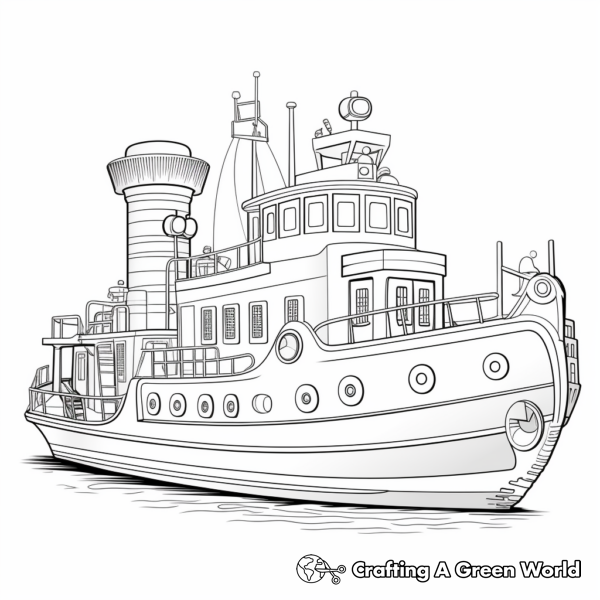 Tugboat Coloring Pages - Free & Printable!