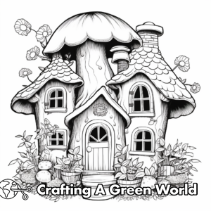 Gnome House Coloring Pages - Free & Printable!