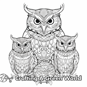 Owl Family Coloring Pages - Free & Printable!