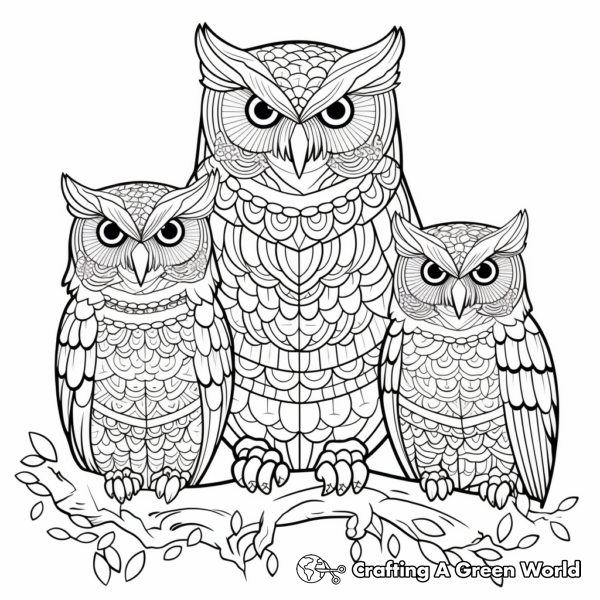 Owl Family Coloring Pages - Free & Printable!