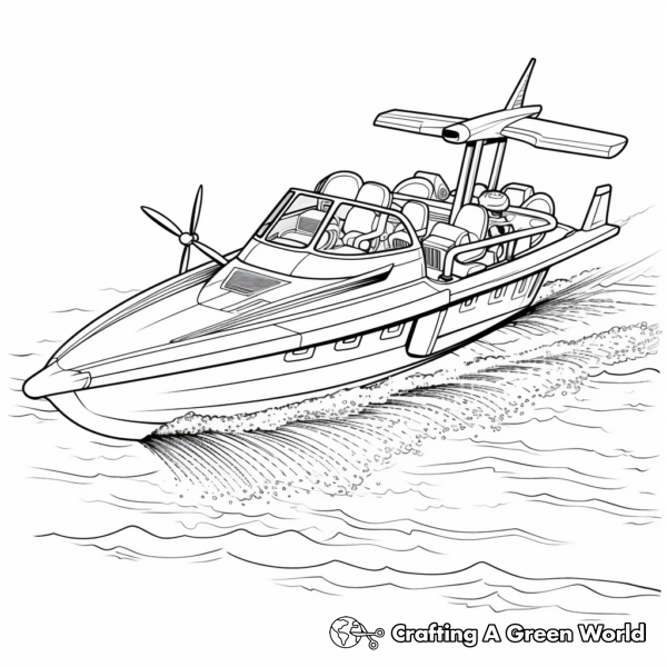 Speed Boat Coloring Pages - Free & Printable!