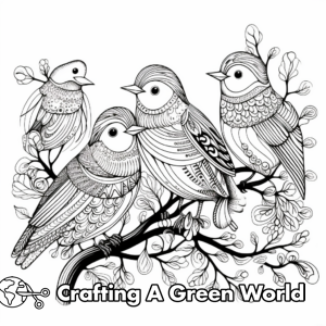 Winter Birds Coloring Pages - Free & Printable!