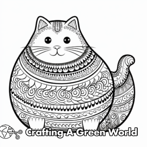 Cute Fat Cat Coloring Pages - Free & Printable!