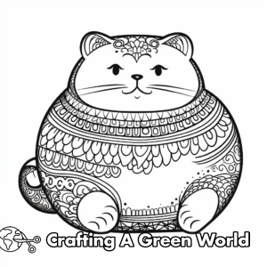 Cute Fat Cat Coloring Pages - Free & Printable!