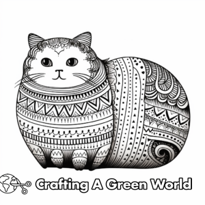 Cute Fat Cat Coloring Pages - Free & Printable!