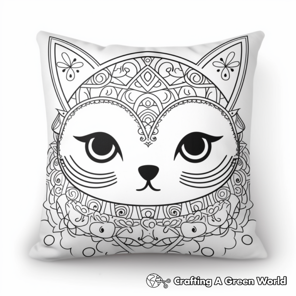 Cats on Pillows Coloring Pages - Free & Printable!