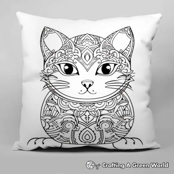 Cats on Pillows Coloring Pages - Free & Printable!