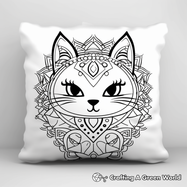 Cats on Pillows Coloring Pages - Free & Printable!