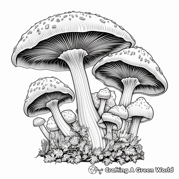 Realistic Mushroom Coloring Pages - Free & Printable!