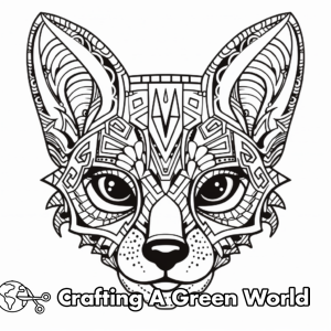 Cat Head Coloring Pages - Free & Printable!