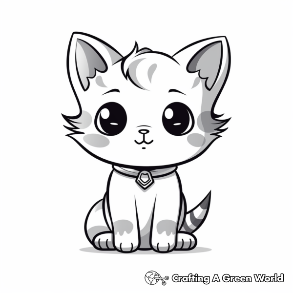 Kawaii Cat Coloring Pages - Free & Printable!