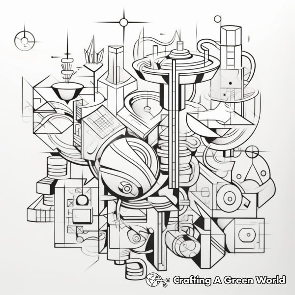 3d Geometric Design Coloring Pages - Free & Printable!