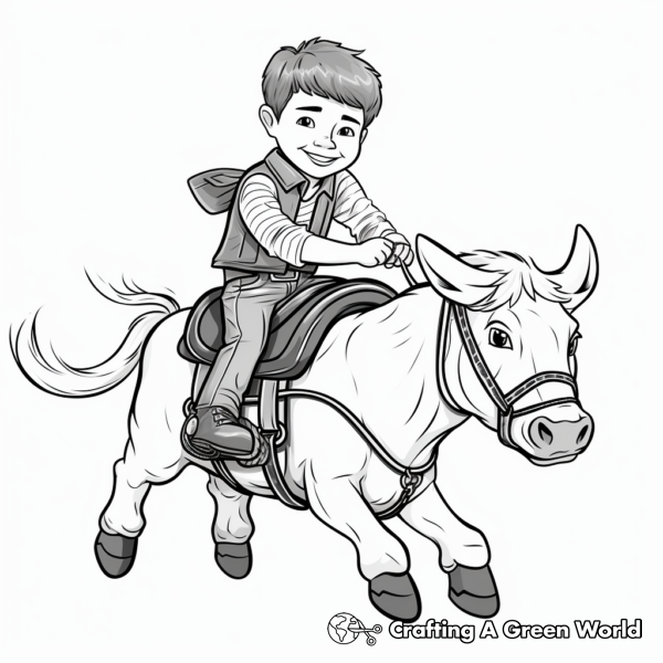Bull Riding Coloring Pages - Free & Printable!