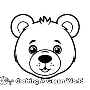 Bear Face Coloring Pages - Free & Printable!