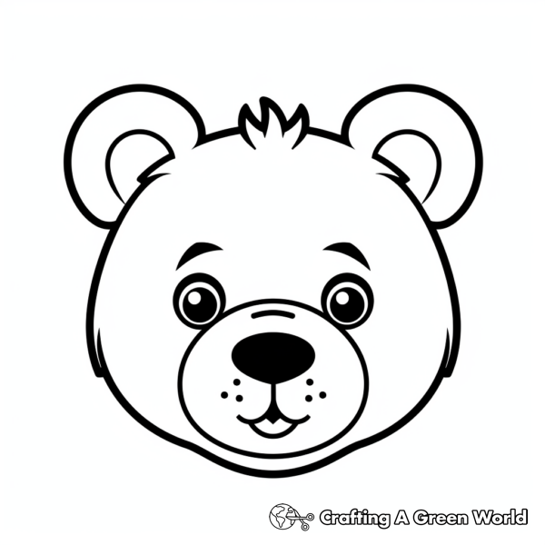 Bear Face Coloring Pages - Free & Printable!