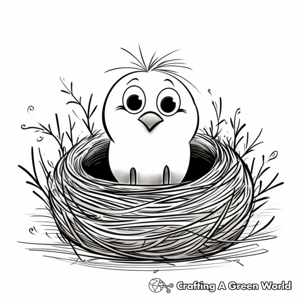 N Is For Nest Coloring Pages - Free & Printable!