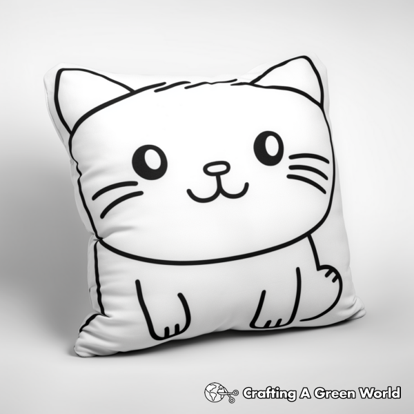 Cats on Pillows Coloring Pages - Free & Printable!