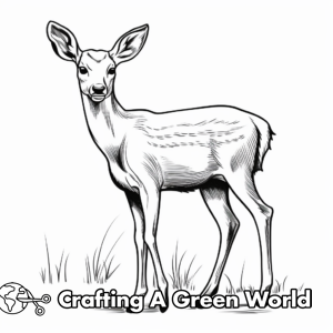 White Tailed Deer Coloring Pages - Free & Printable!