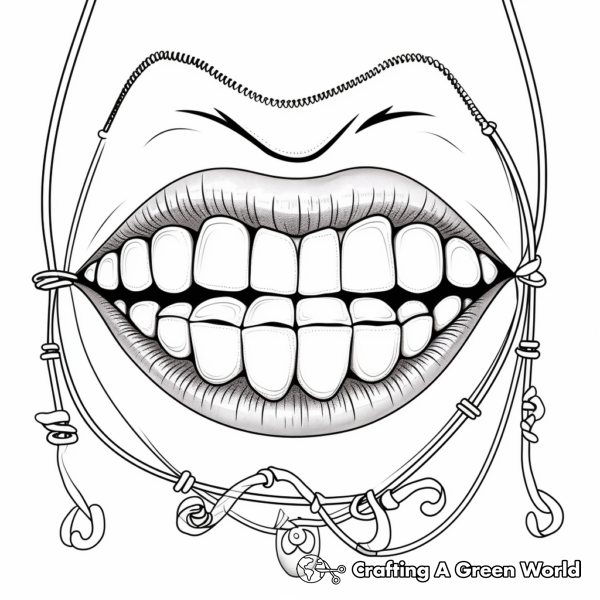 Beugel Coloring Braces Kleurplaat Para Llevar Brackets Un Wear Colorear ...