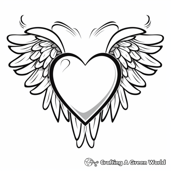 Heart With Wings Coloring Pages - Free & Printable!