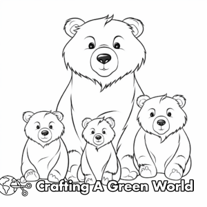 Bear Family Coloring Pages - Free & Printable!
