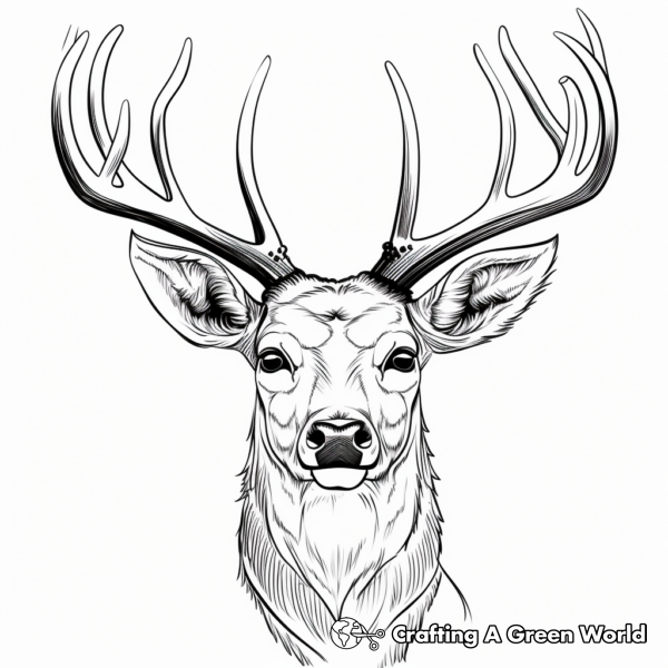 Deer Head Coloring Pages - Free & Printable!