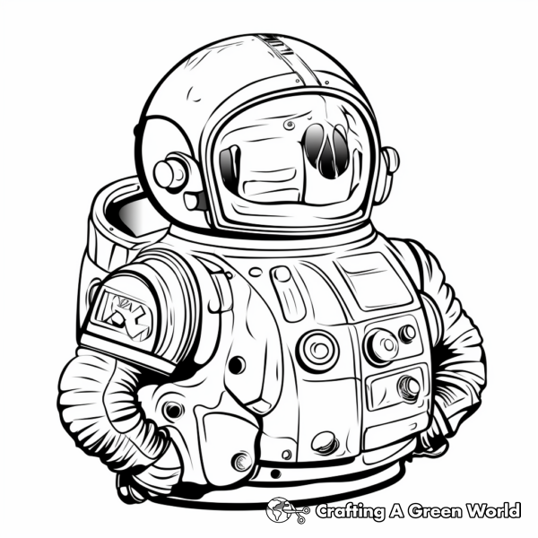 Astronaut Helmet Coloring Pages - Free & Printable!