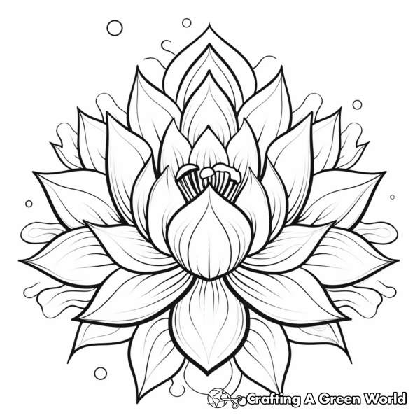 Lotus For Adults Coloring Pages - Free & Printable!