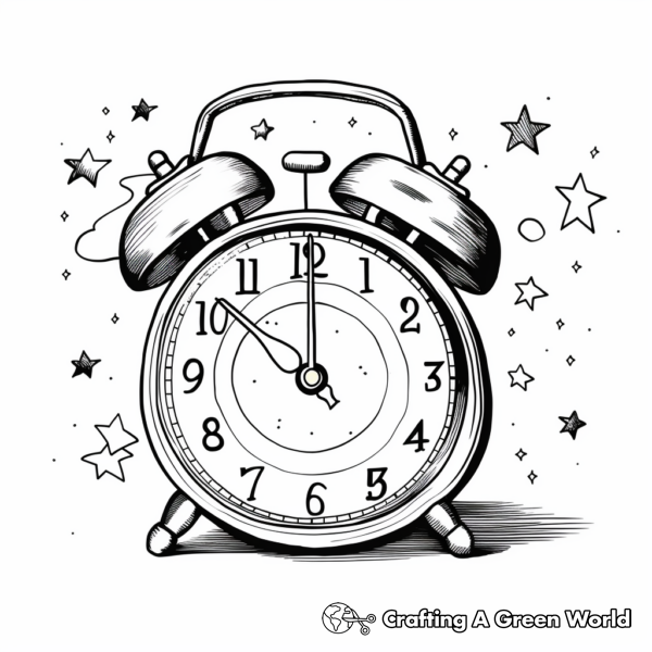 Alarm Clock Coloring Pages - Free & Printable!
